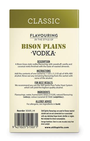 Classic Bison Plains Vodka – Hauraki Home Brew